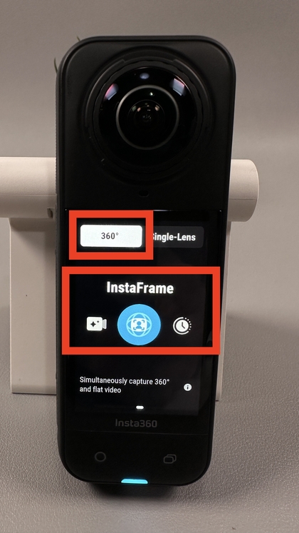 How to Use Insta Frame on the INSTA360 X5 | ManualsLib