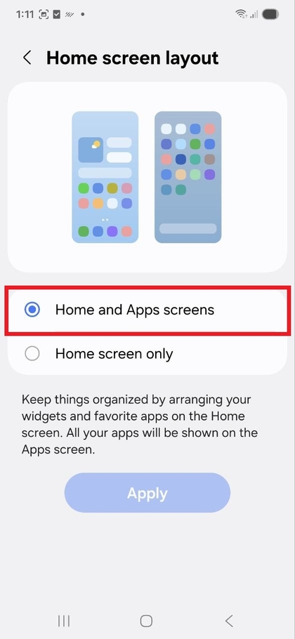 Samsung Galaxy S25 FE: How to Change Home Screen Layout | ManualsLib