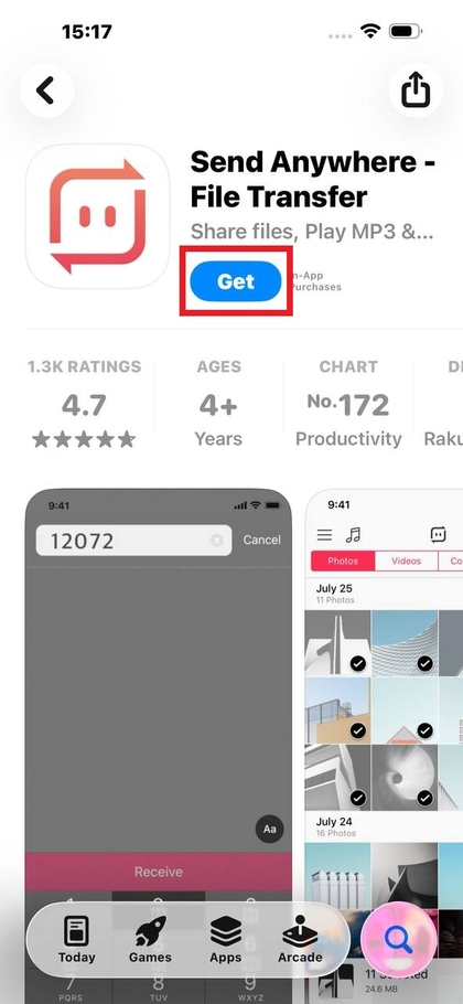 Bestanden overzetten van iPhone naar HONOR 400 Lite met Send Anywhere ...