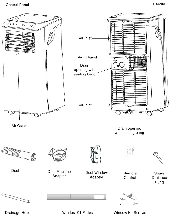 Meaco MeacoCool MC Series 7000/8000/9000/10000 BTU - Portable Air ...