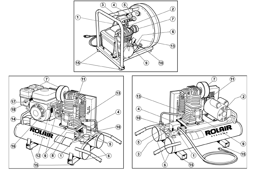 Rolair 3095K18 - PORTABLE AIR COMPRESSOR Manual | ManualsLib