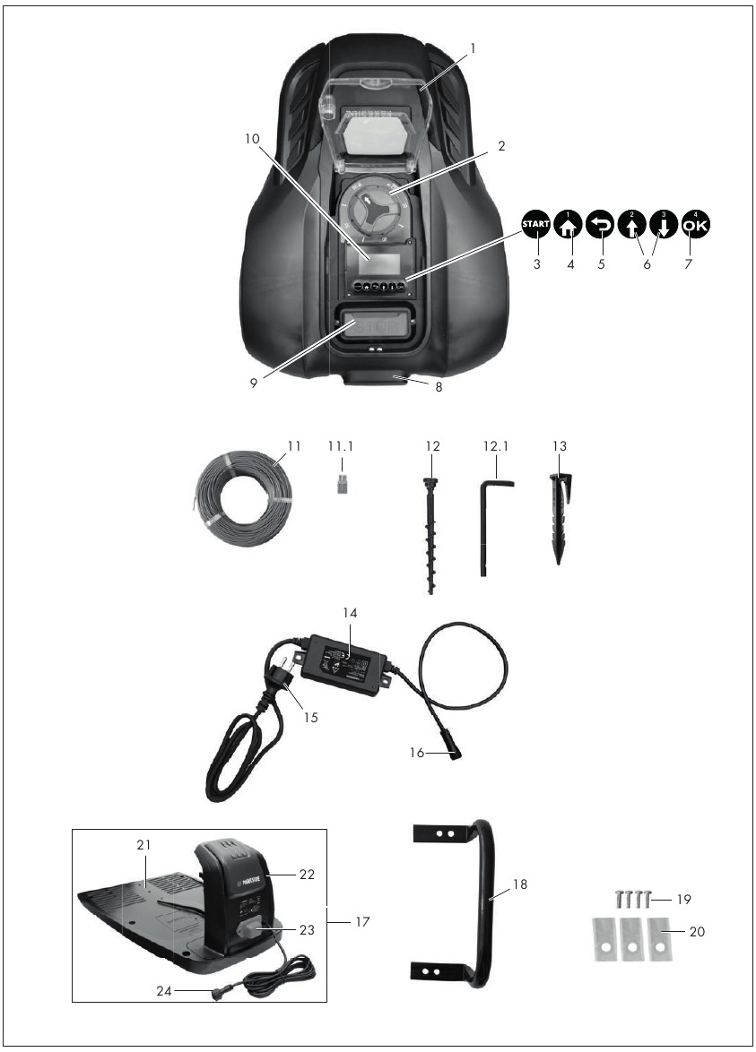 Parkside PMRDA 20-Li B2 (462731 2307) - Manuale del robot tagliaerba ...