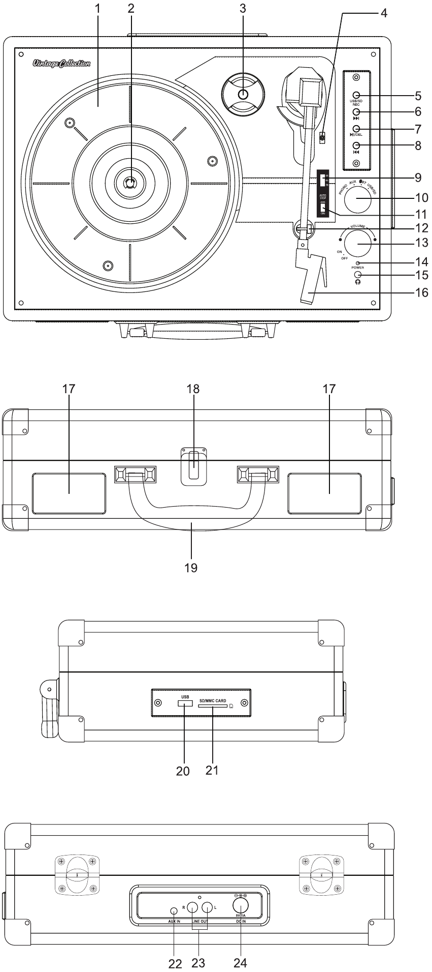 Muse MT-103 DB, MT-103 GD - Turntable Manual | ManualsLib