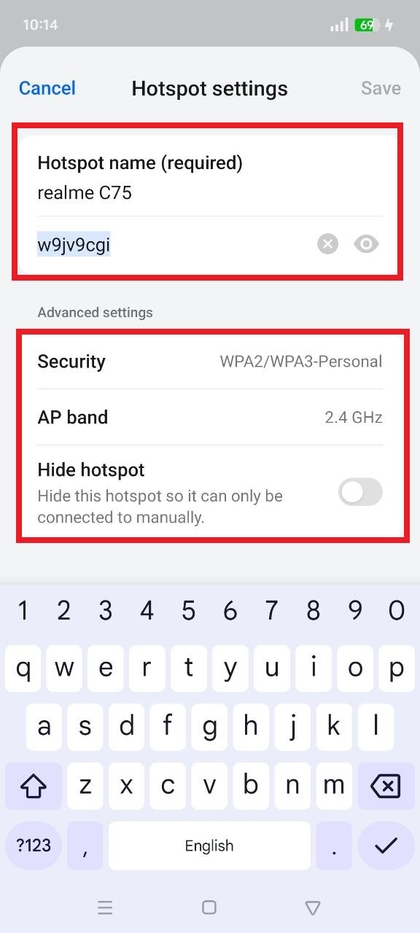 How to Enable Portable Hotspot on Realme C75 | ManualsLib
