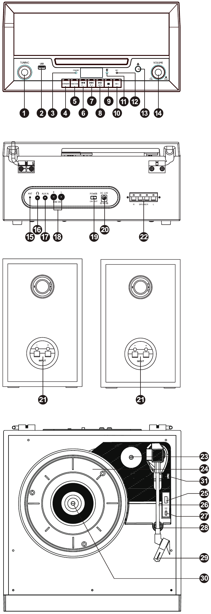 Muse MT-120 MB - Heim-Audiosystem Benutzerhandbuch | ManualsLib
