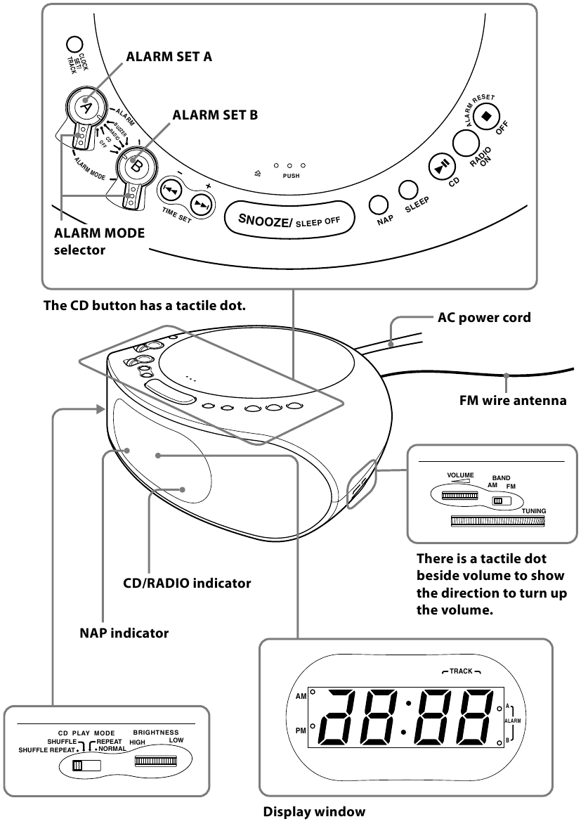 SONY DREAM MACHINE ICF-CD837 - Návod k obsluze FM/AM CD Clock Radio ...