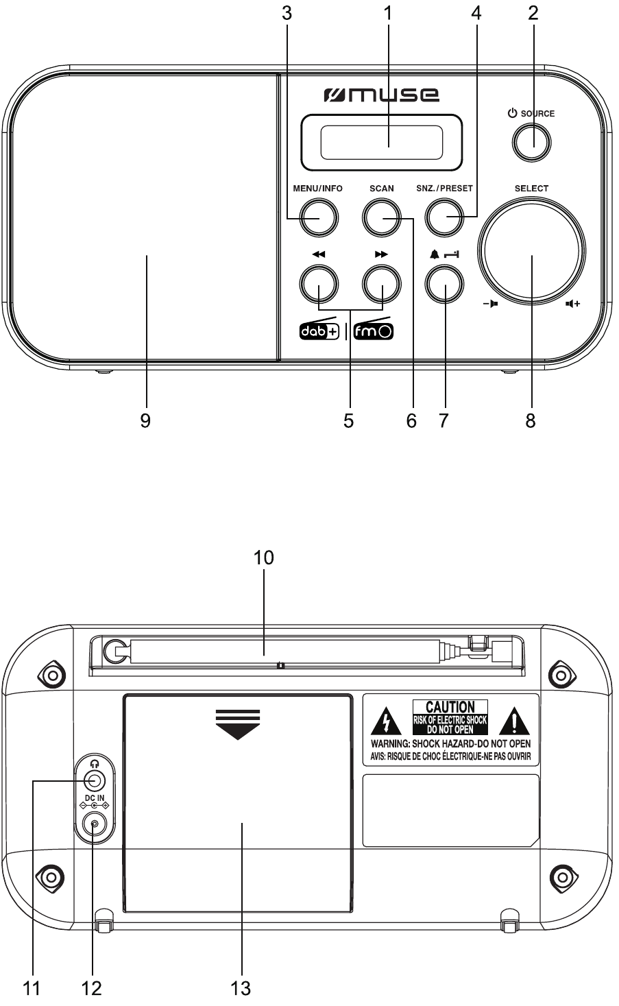 Muse M-109 DB, M-109 DBW - DAB+/FM Portable Radio Manual | ManualsLib