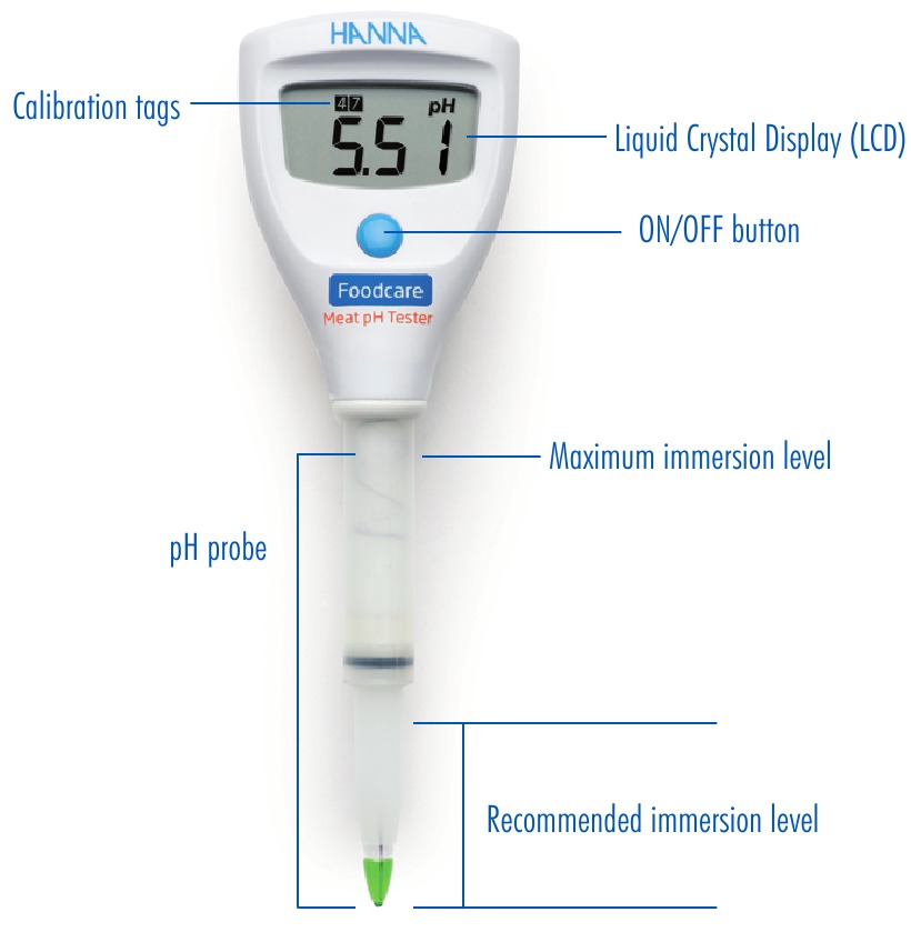 Mwongozo wa Kipima PH cha Nyama cha HANNA instruments HI981036 | ManualsLib