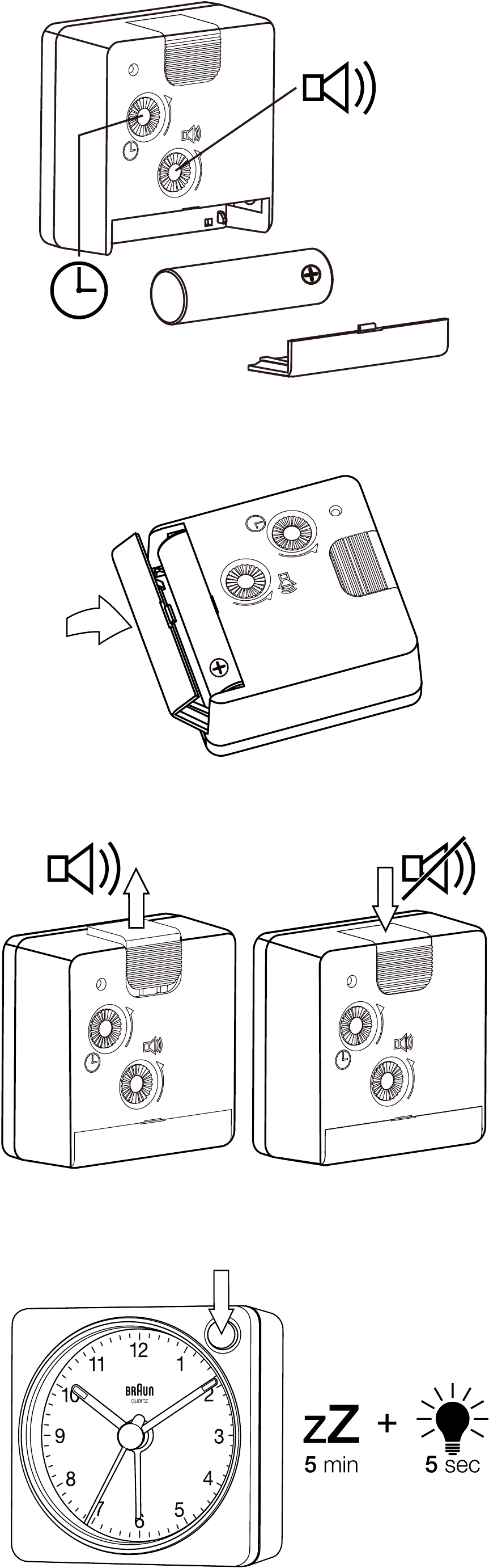 Braun BC02X - Instrucciones de uso del despertador | ManualsLib