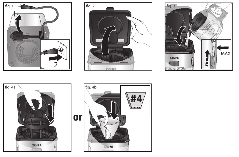 KRUPS Control Line KM442D50 - 10 Cup Programmable Coffee Maker Manual ...