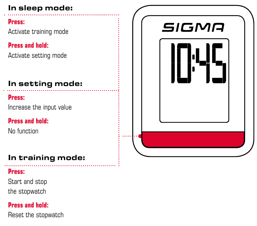 Sigma iD.GO - Brukerveiledning for pulsklokke | ManualsLib