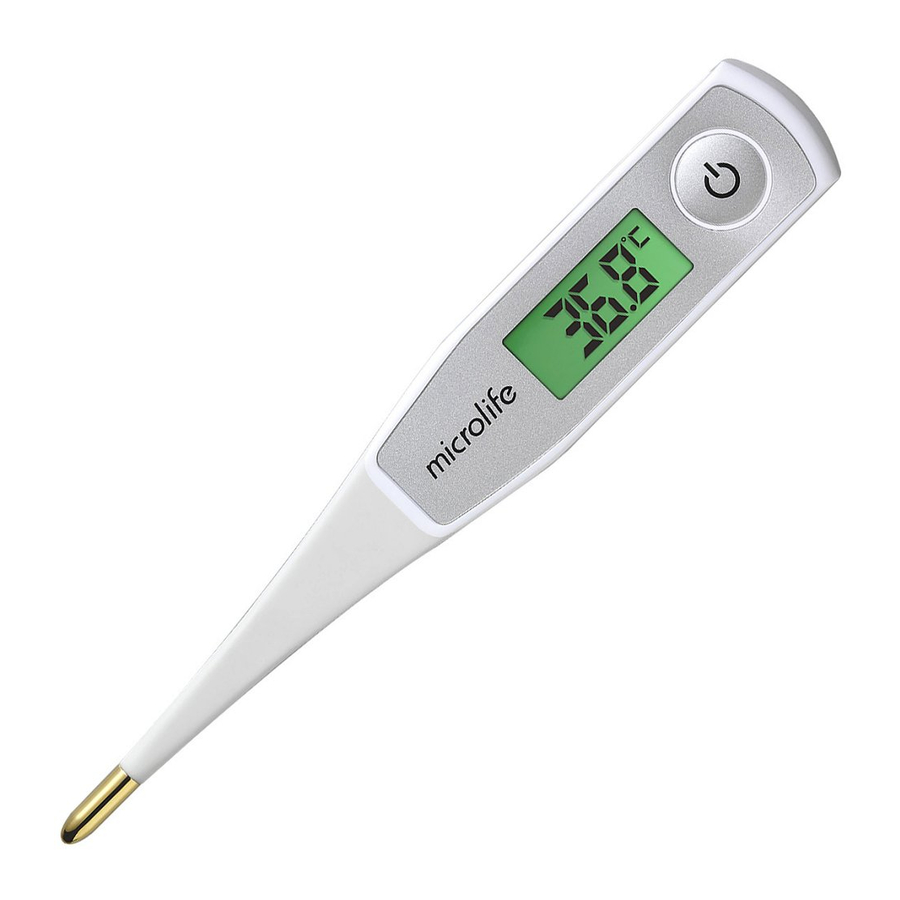 Microlife MT 550 - Manual do Termômetro | ManualsLib