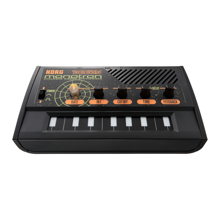 Korg monotron DELAY, monotron DUO - Analogue Ribbon Synthesizer Manual ...