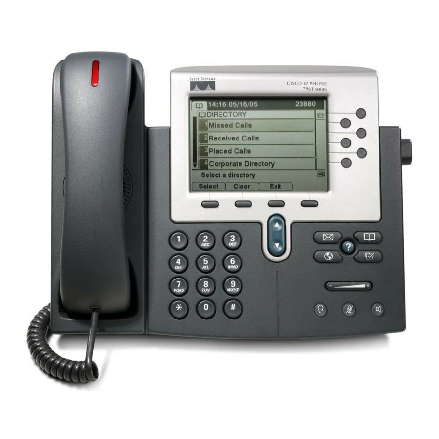 Cisco 7941, 7961 - Guide de l'utilisateur du téléphone IP | ManualsLib