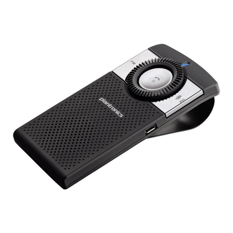 Plantronics K100 - Manual del altavoz Bluetooth para coche | ManualsLib
