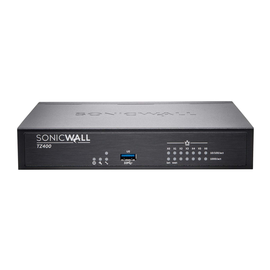 Dell SonicWALL TZ400 / TZ400 W - TZ Series Firewall Quick Start Guide ...