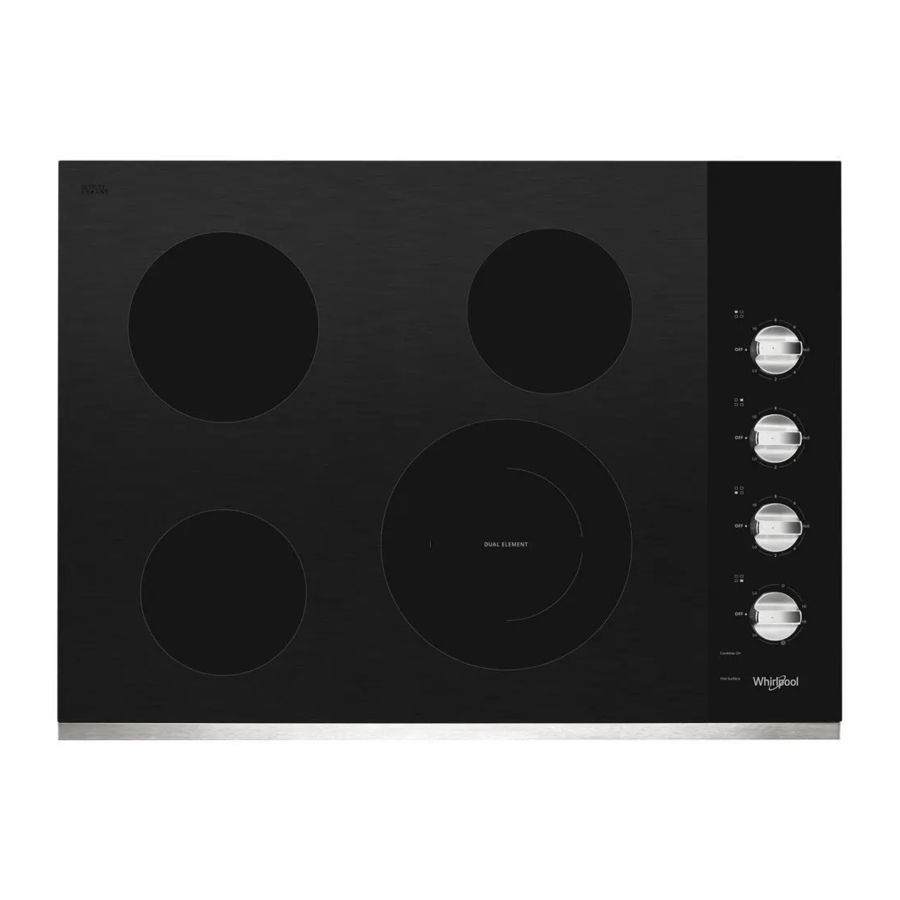 Whirlpool WCE55US0HS - Manuel de la table de cuisson électrique en ...