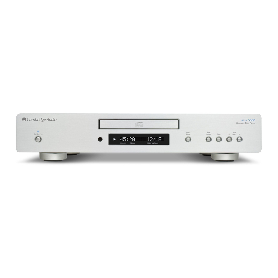 Cambridge Audio azur 550C/650C - Manuale del Lettore di Compact Disc ...
