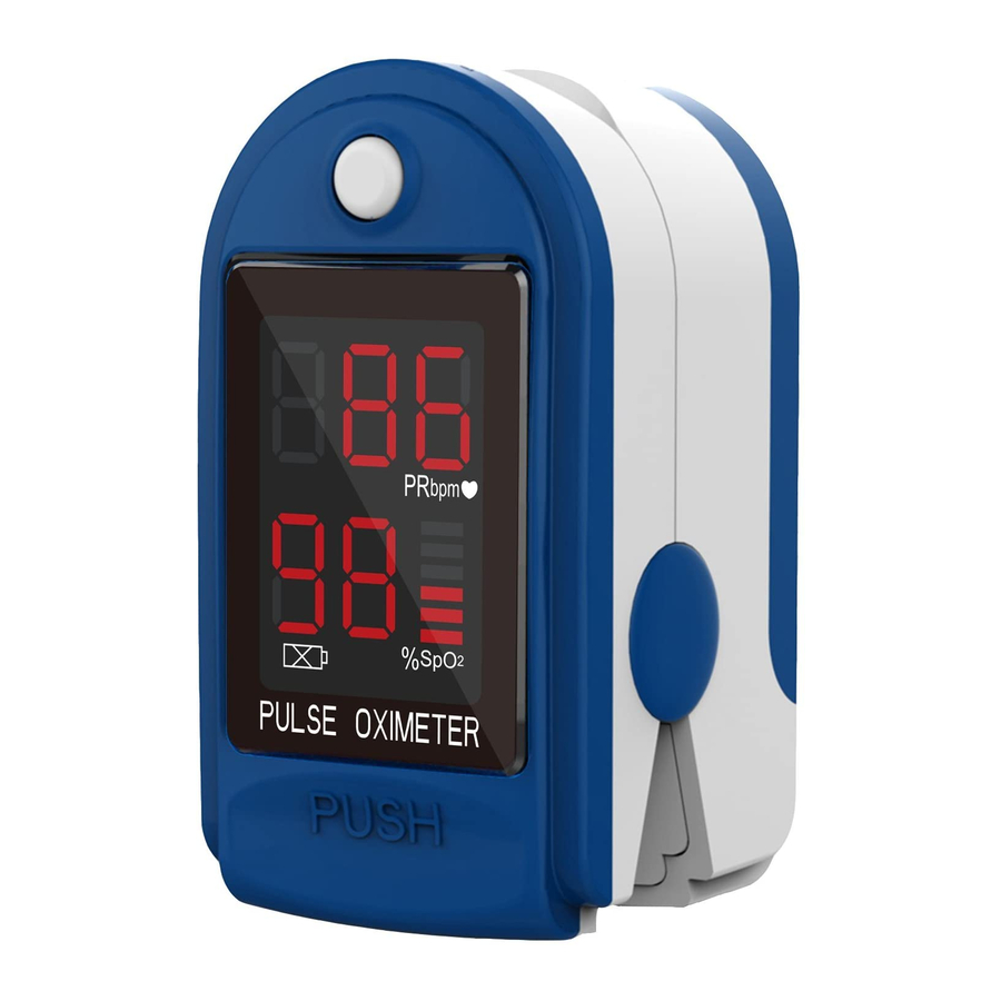 Príručka pre pulzný oxymeter Contec CMS50DL | ManualsLib
