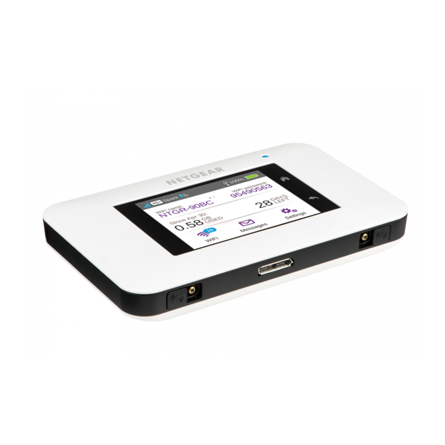 NETGEAR AirCard 800S - Panduan Memulai Cepat Mobile Hotspot | ManualsLib