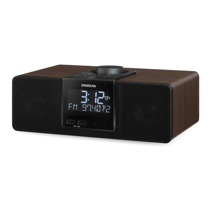 Sangean RCR-40 - Manual Radio Jam Digital Am/Fm | ManualsLib