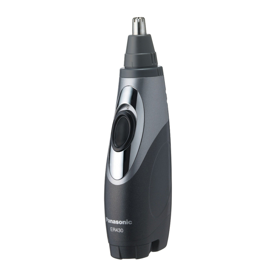 Panasonic Nose & Ear Hair Trimmer ER430 Manual | ManualsLib
