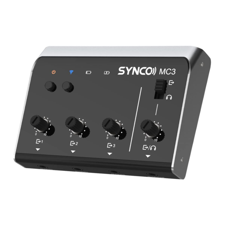 SYNCO MC3-LITE - Manual Mixer Audio Ultra-Kompak 4-Channel | ManualsLib