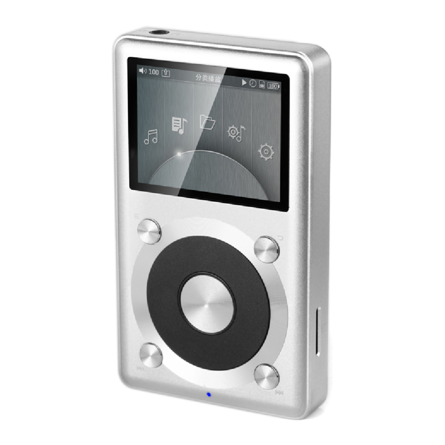 FiiO X1 - Portable High Resolution Lossless Music Player Manual ...