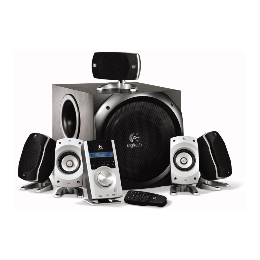 Logitech Z-5500 Digital Surround Sound Speaker Manual | ManualsLib