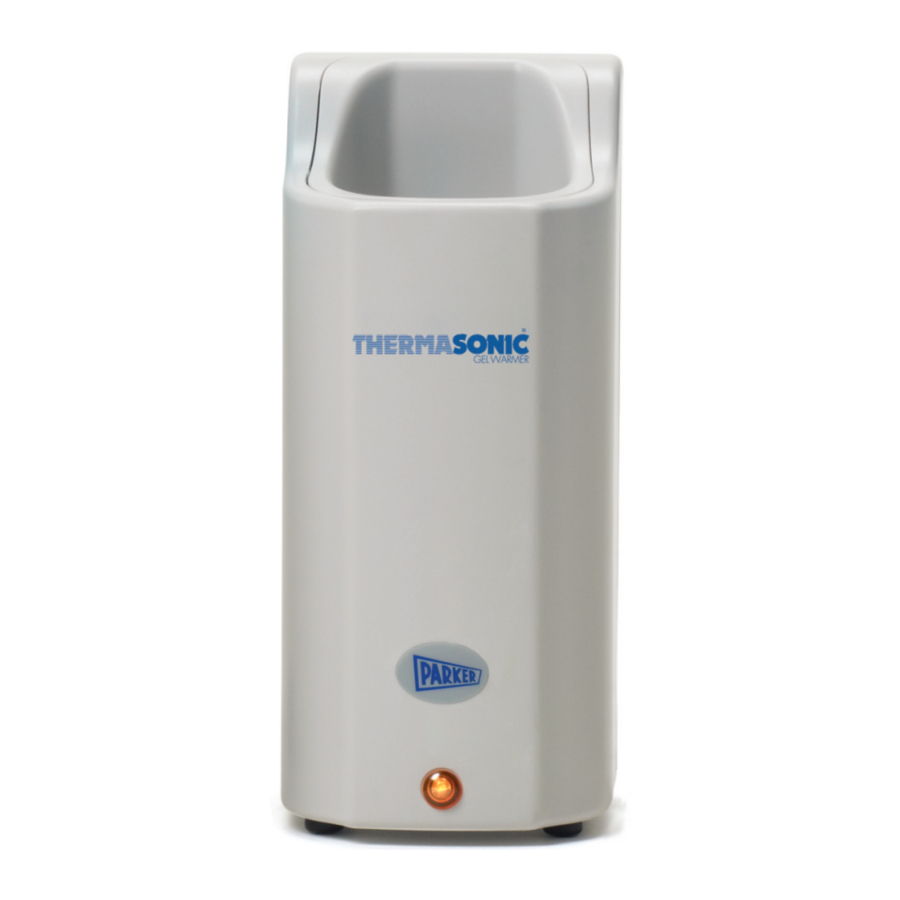 Parker Laboratories Thermasonic Gel Warmer Manual | ManualsLib