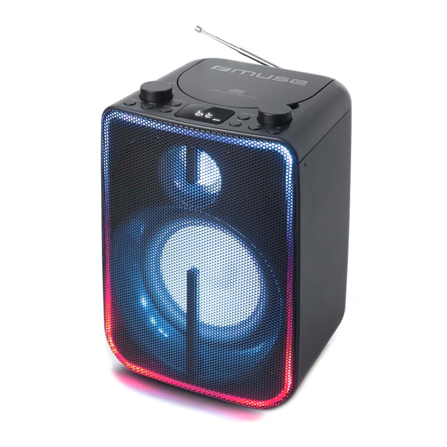 Muse M-1810 DJ - Bluettoth Box Speaker With CD And Battery Manual ...