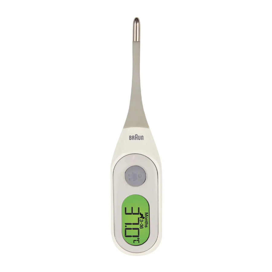 Braun Age Precision PRT 2000 - Návod na použitie digitálneho teplomera ...