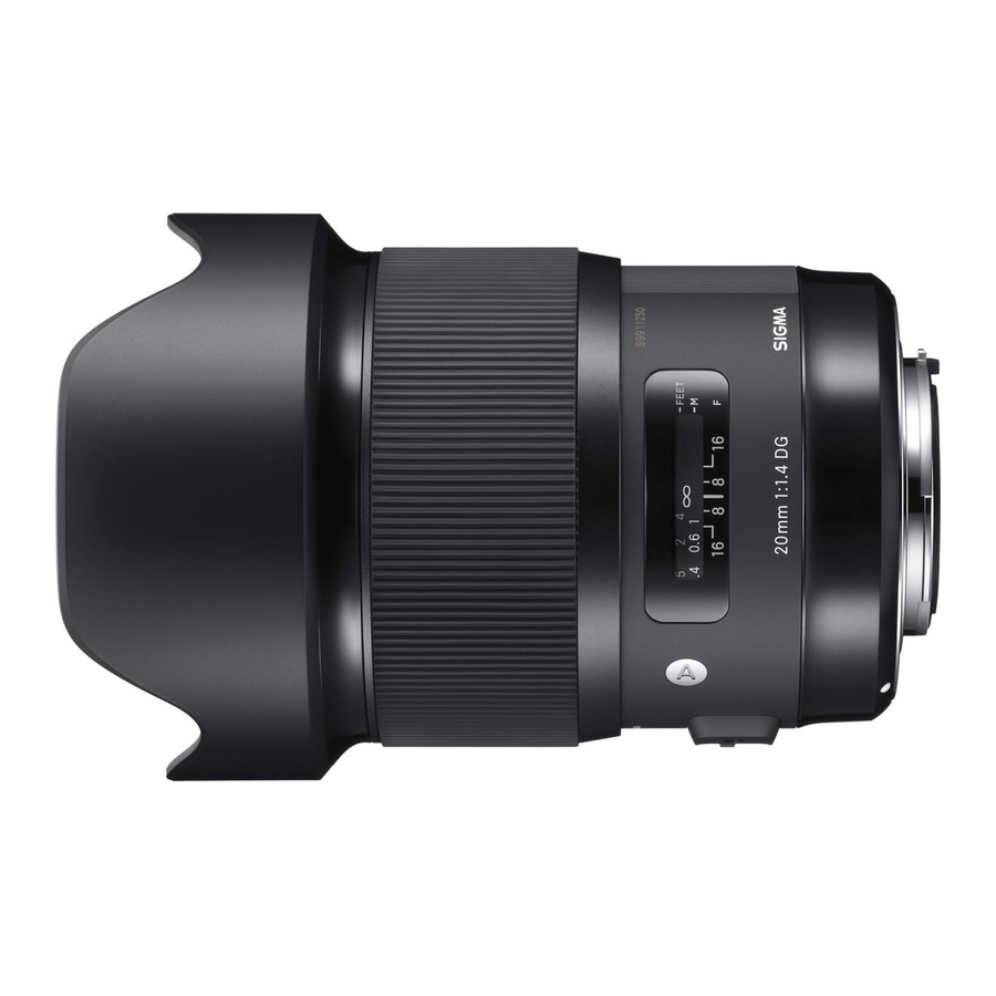 Sigma 20mm F1.4 DG HSM Manual | ManualsLib