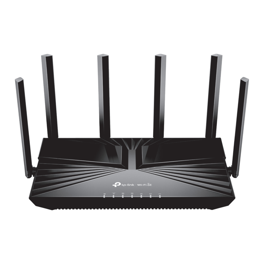 Manual del router Wi-Fi 6E tribanda TP-Link AXE5400 | ManualsLib