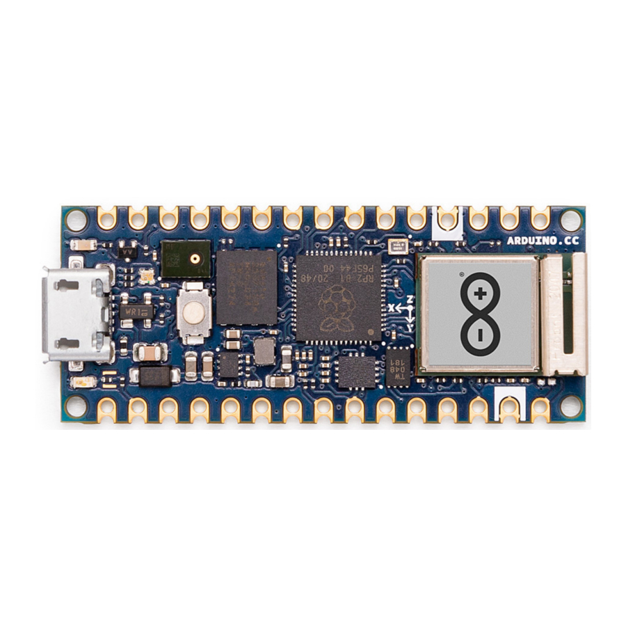 Arduino Nano RP2040 Connect -käyttöohje | ManualsLib