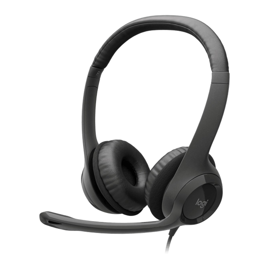 Logitech H390 - Guia de Configuração de Headsets | ManualsLib
