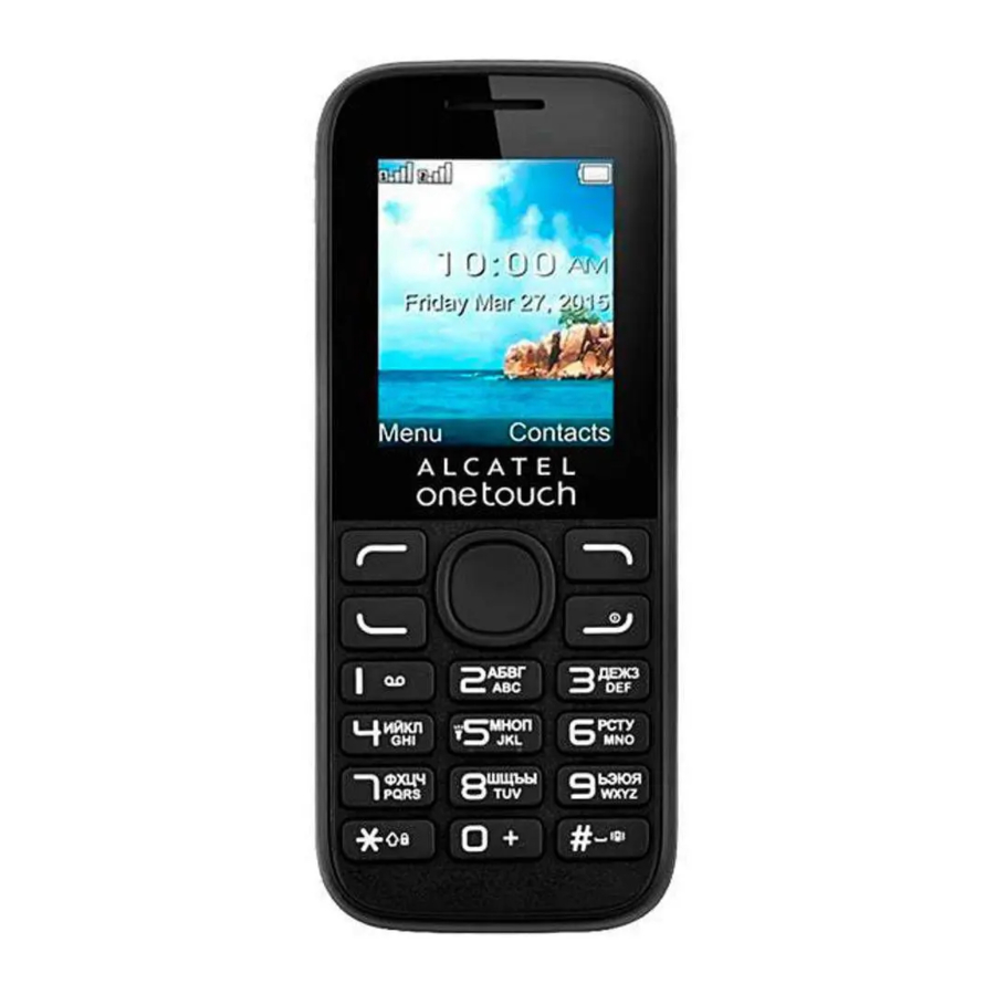 Manual do telemóvel Alcatel One Touch 1052D | ManualsLib