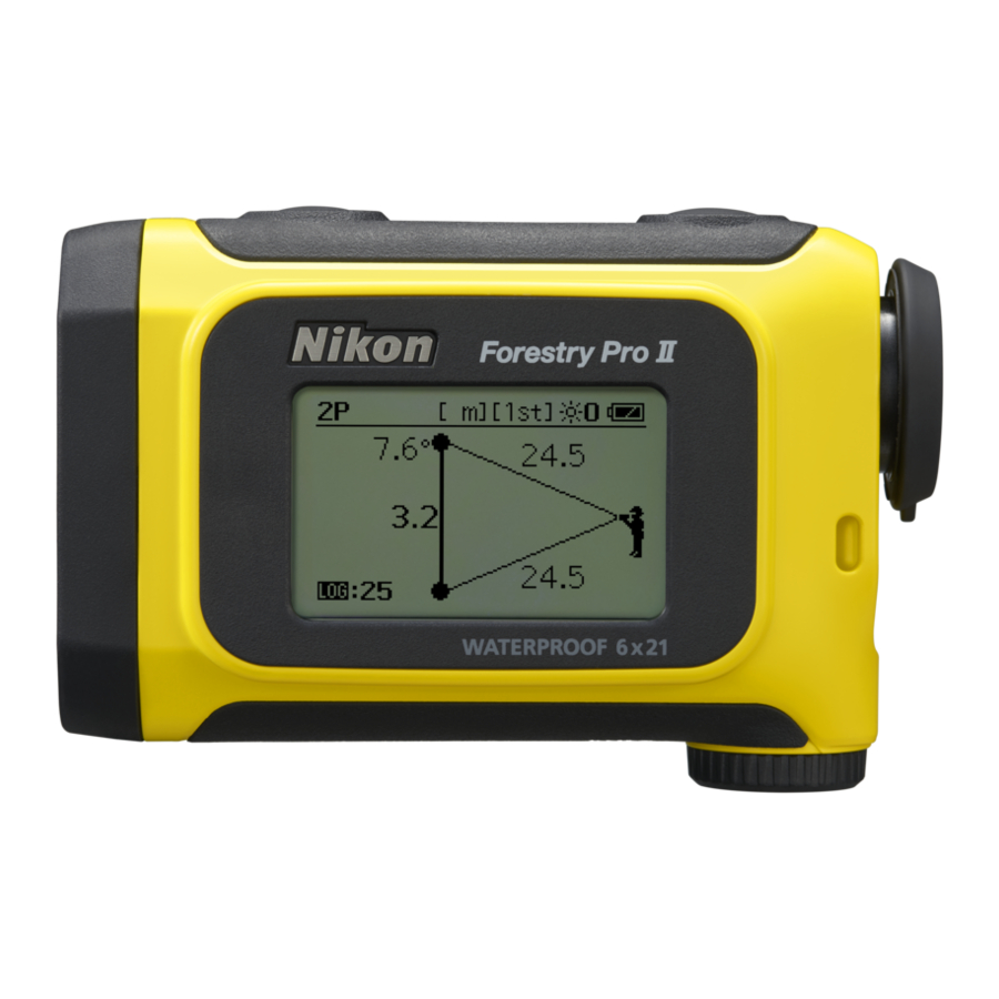 Nikon Forestry Pro II - Manuel du télémètre laser/hypsomètre 6x21 ...