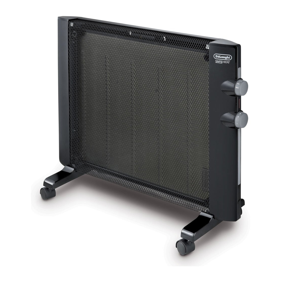 Manuel du radiateur à panneau mica Delonghi HMP1500 | ManualsLib