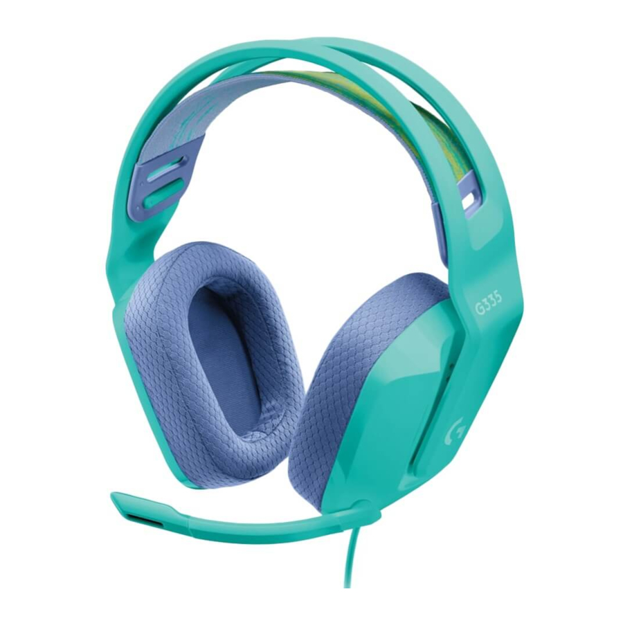 Logitech G335 - Handbuch für kabelgebundenes Gaming-Headset | ManualsLib