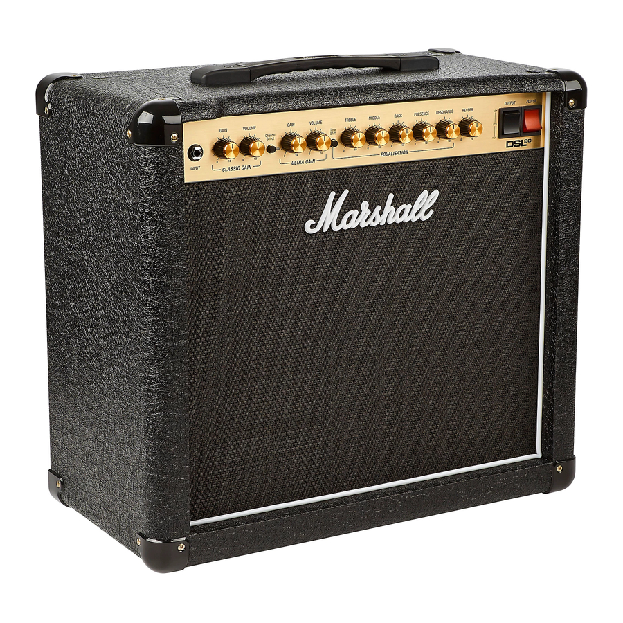 Marshall DSL20CR & DSL20HR - Priročnik za ojačevalnik Dual Super Lead ...