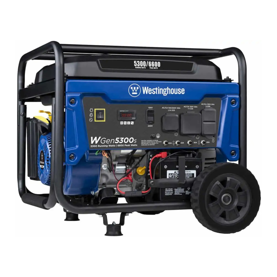 Westinghouse WGen5300s - Priručnik za benzinski prijenosni generator ...