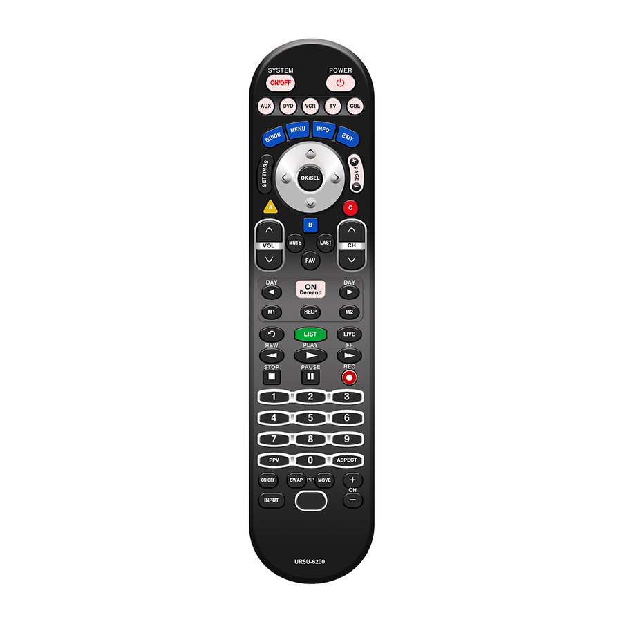 Télécommande Universelle CLIKR-5 UR5U-6200 Manuel et Liste de Codes ...