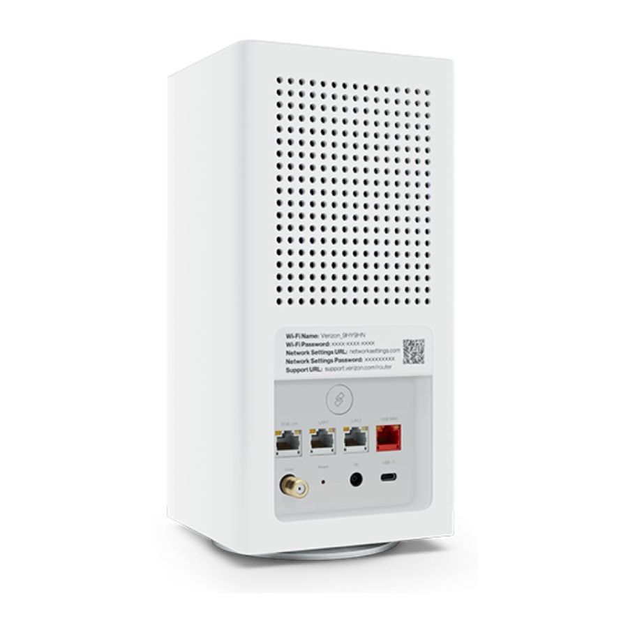 Guía rápida del router Verizon. Conexión, etc. | ManualsLib