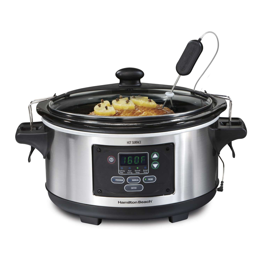 Hamilton Beach Set & Forget 33969 6 Qt. Slow Cooker Handbuch | ManualsLib