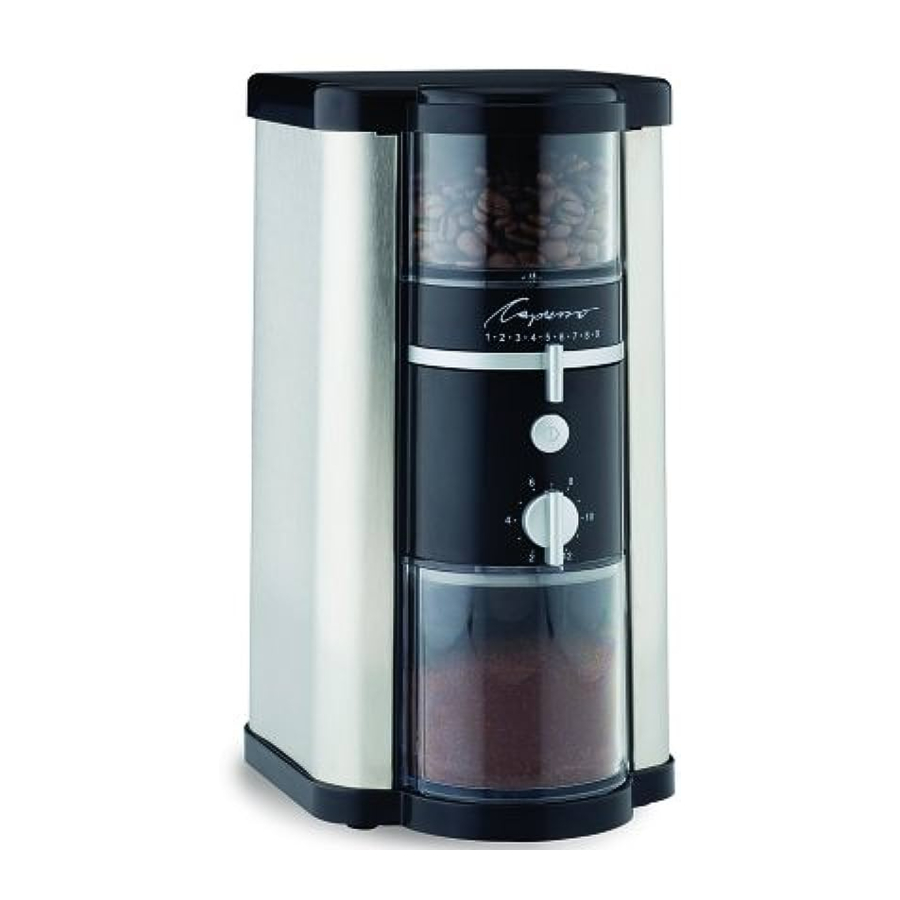 Capresso 556 - Stainless Steel Burr Grinder Manual | ManualsLib