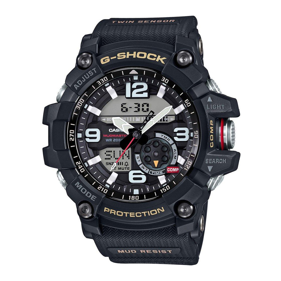 CASIO G-SHOCK MUDMASTER GG1000 - 20 Bar WR Master of G - Mwongozo wa ...