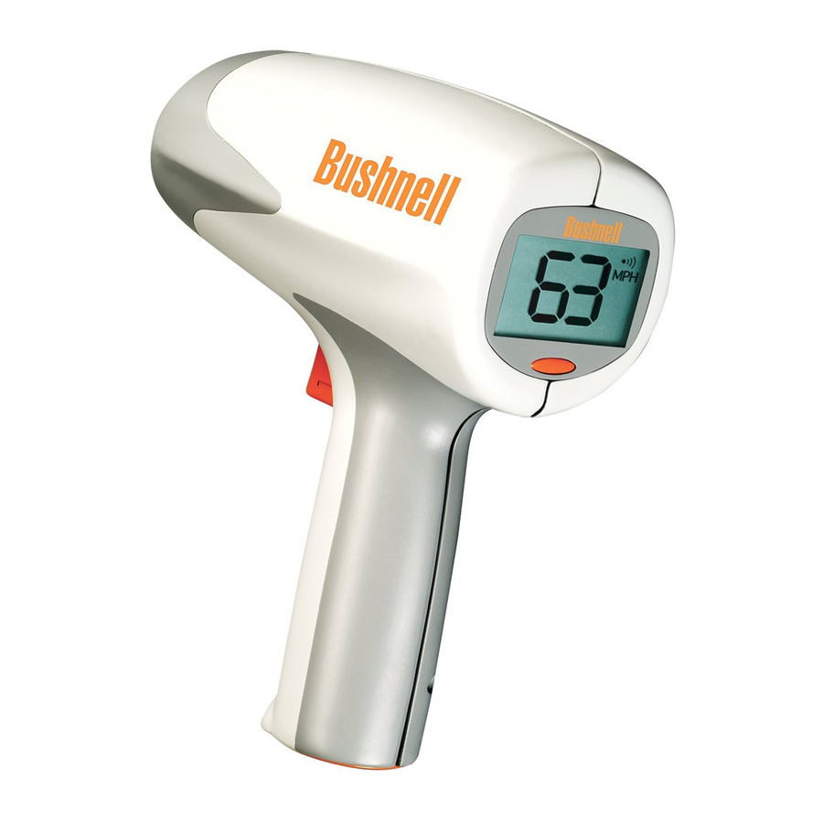 Bushnell Speed RadaR Gun 101911 - Detektor Qo'llanmasi | ManualsLib