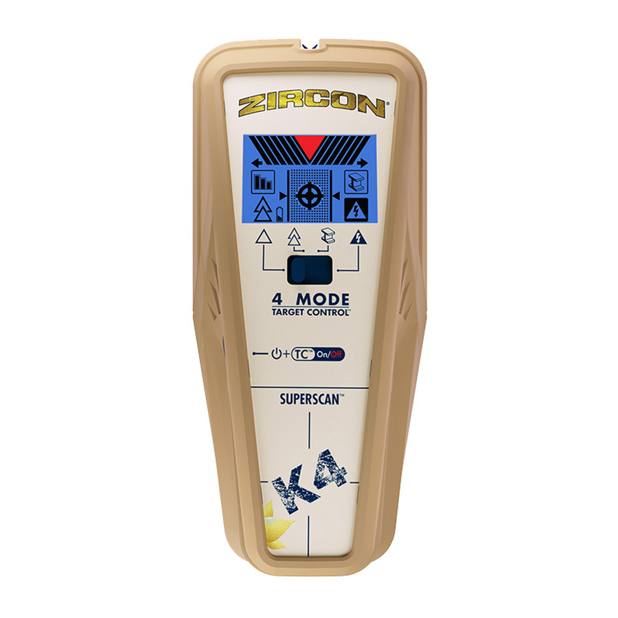 Zircon SuperScan K4 - Advanced Wall Scanner Manual | ManualsLib