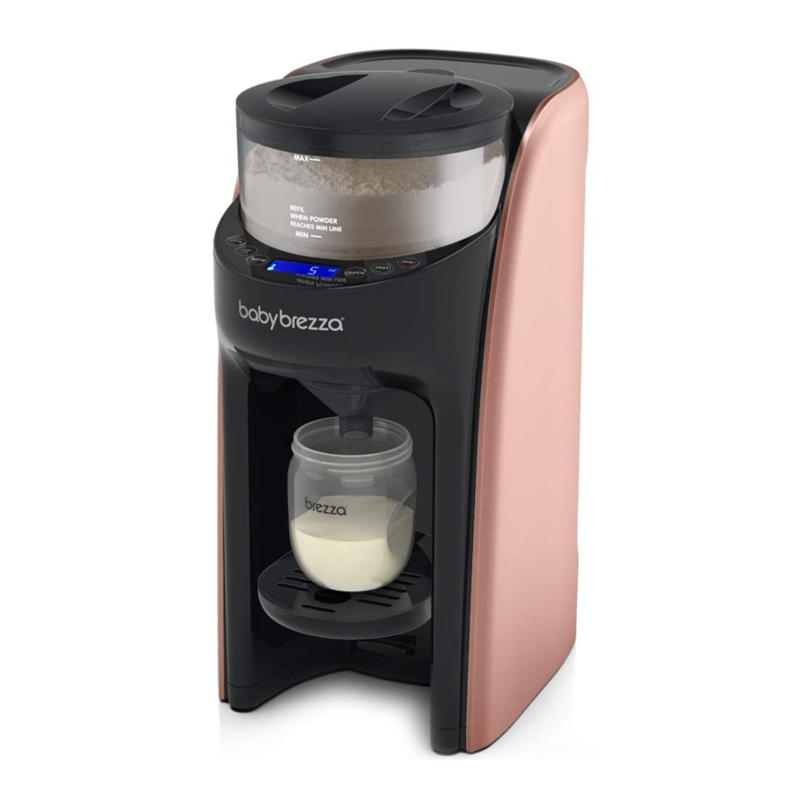 Baby Brezza Formula Pro Advanced - Annostelukoneen käyttöohje | ManualsLib